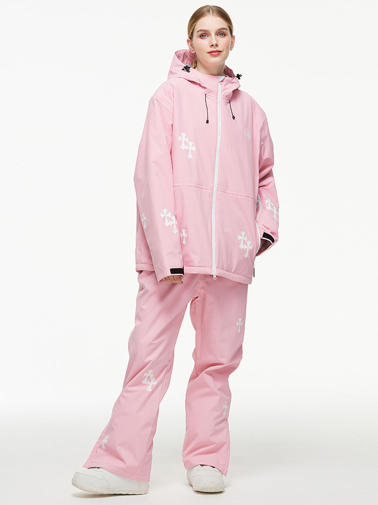 Women's Arctic Queen Snowflake Princess Fantasy Snow Suit with Overall ...