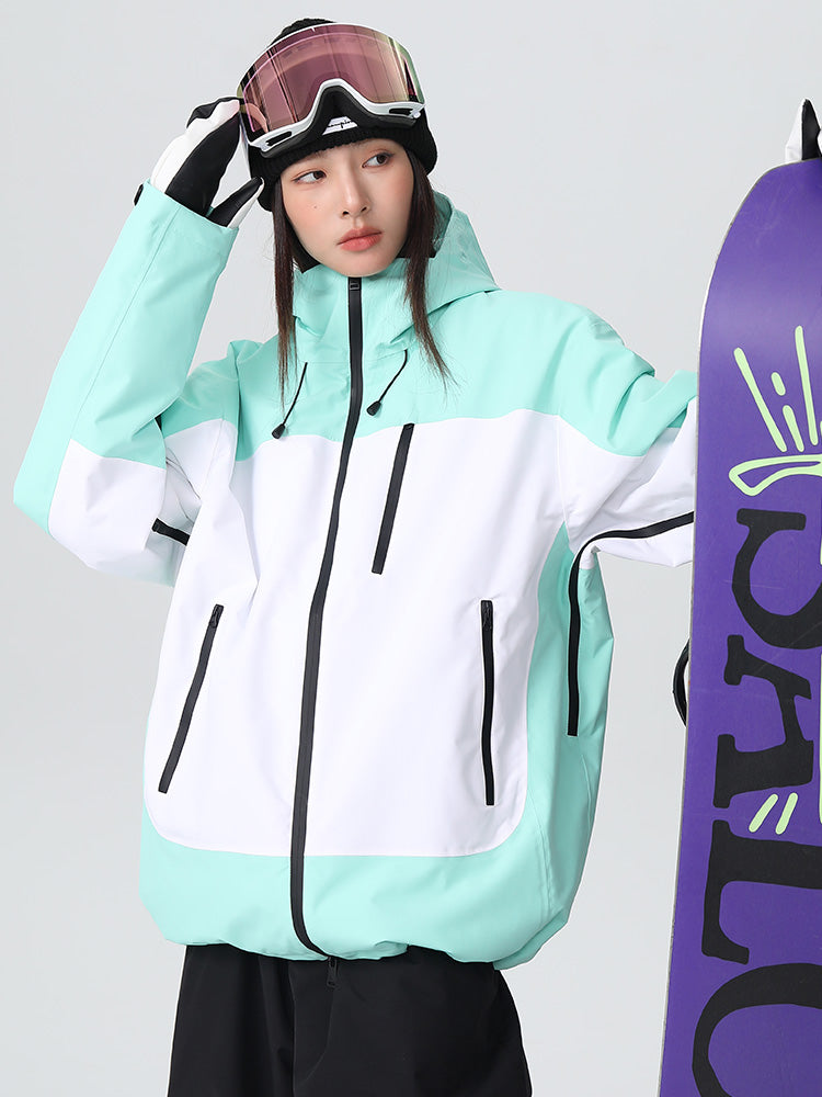 Women's Searipe Retro Vibe Color Block Baggy Snow Jacket | Snowshred.com