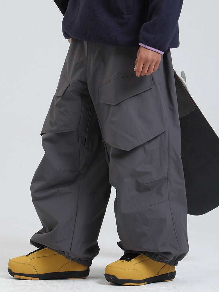 Men's Gsou Snow Urban Slope KneeFlex Cargo Pockets Baggy Snow Pants ...