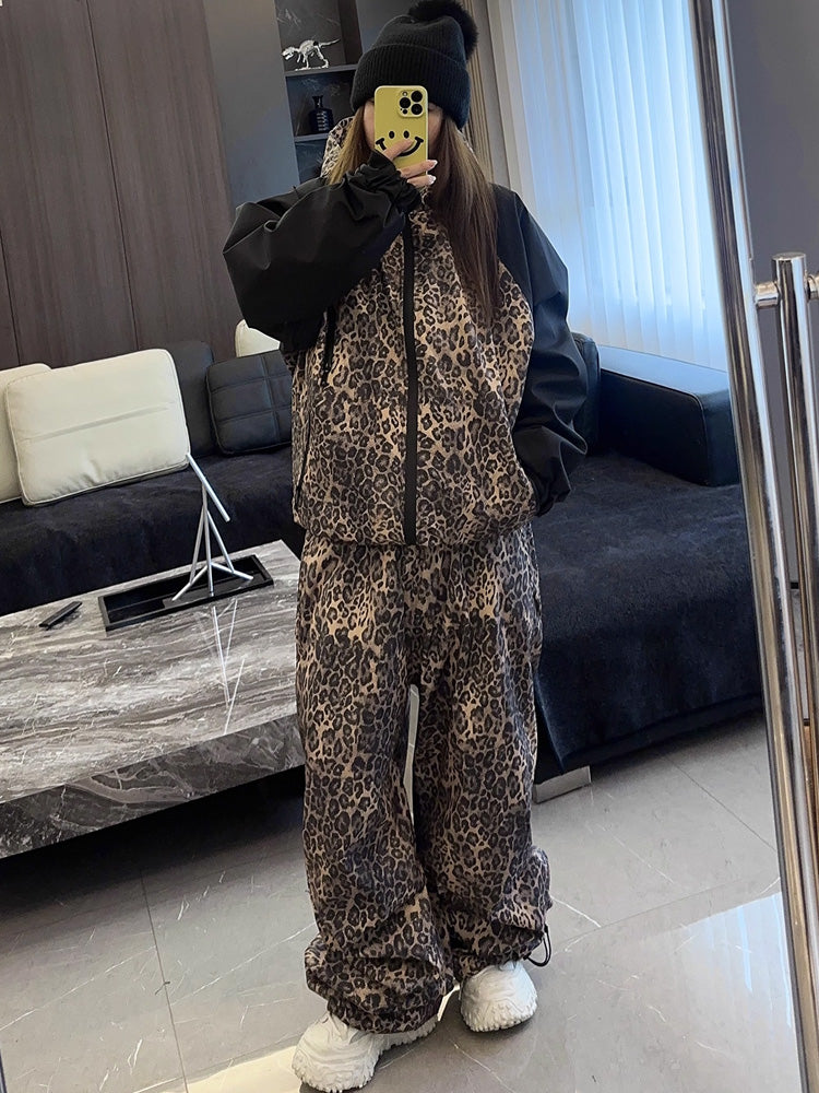 Women's First Encounter Blizzard Babe Leopard Baggy Snow Suit ...