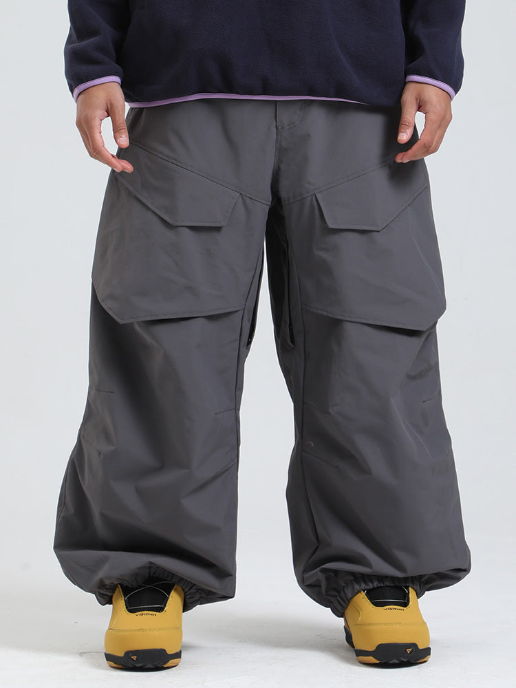Men's Gsou Snow Urban Slope KneeFlex Cargo Pockets Baggy Snow Pants ...