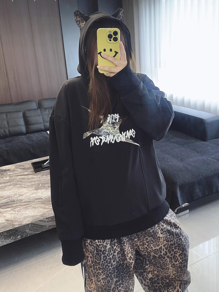 Women's First Encounter Unisex Rebel Leopard Hat Snow Hoodie ...