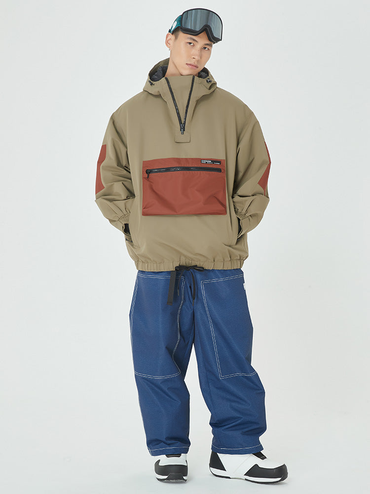 Men's Mountain Freerider Freestyle Ski Suit Baggy Snow Jacket & Pants ...