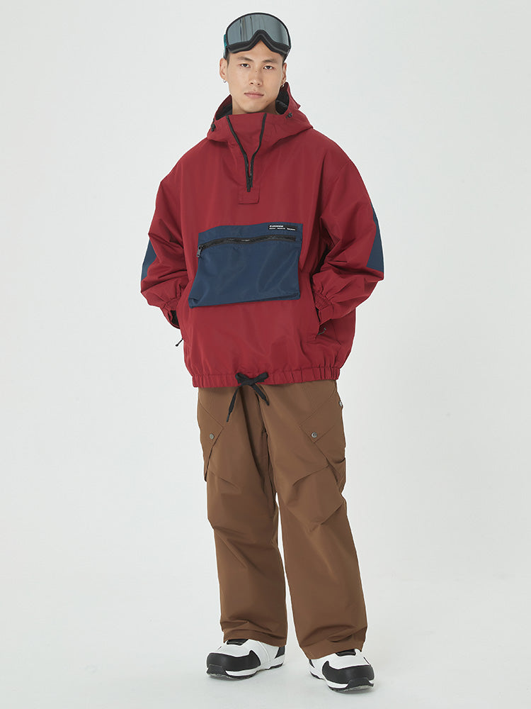 Men's Winter Bomber Baggy Snow Jacket & Swag Cargo Snowboard Pants ...