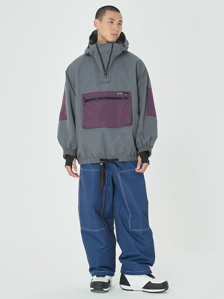 Men's Mountain Freerider Freestyle Ski Suit Baggy Snow Jacket & Pants ...