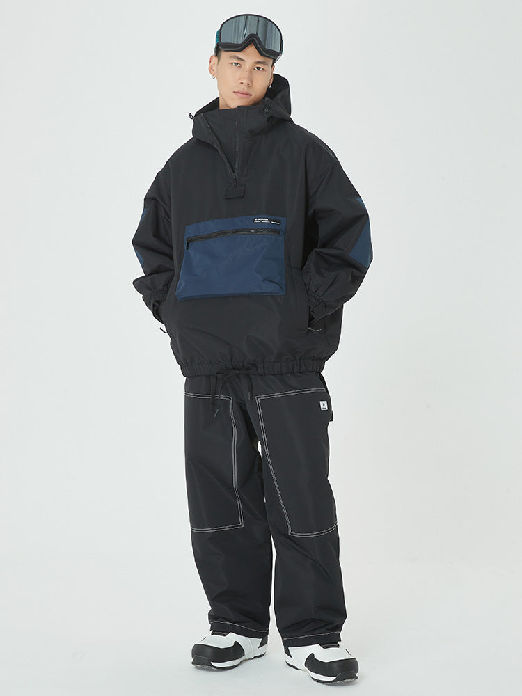 Men's Mountain Freerider Freestyle Ski Suit Baggy Snow Jacket & Pants ...