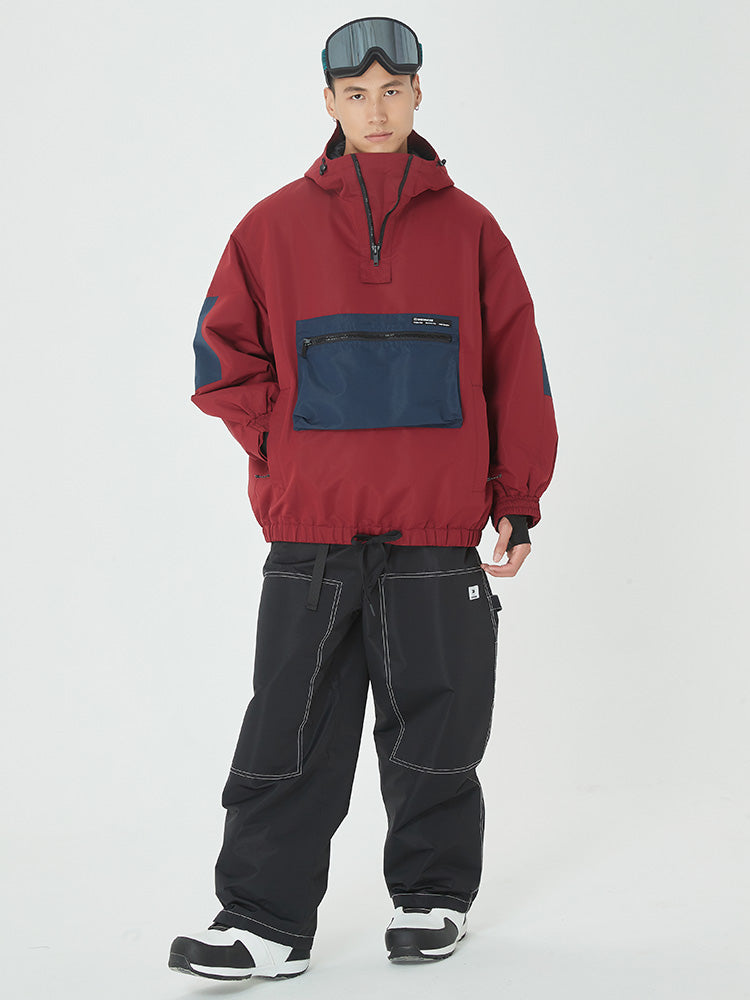 Men's Mountain Freerider Freestyle Ski Suit Baggy Snow Jacket & Pants ...
