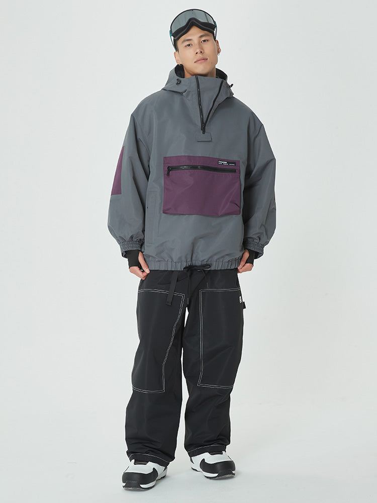 Men's Mountain Freerider Freestyle Ski Suit Baggy Snow Jacket & Pants ...