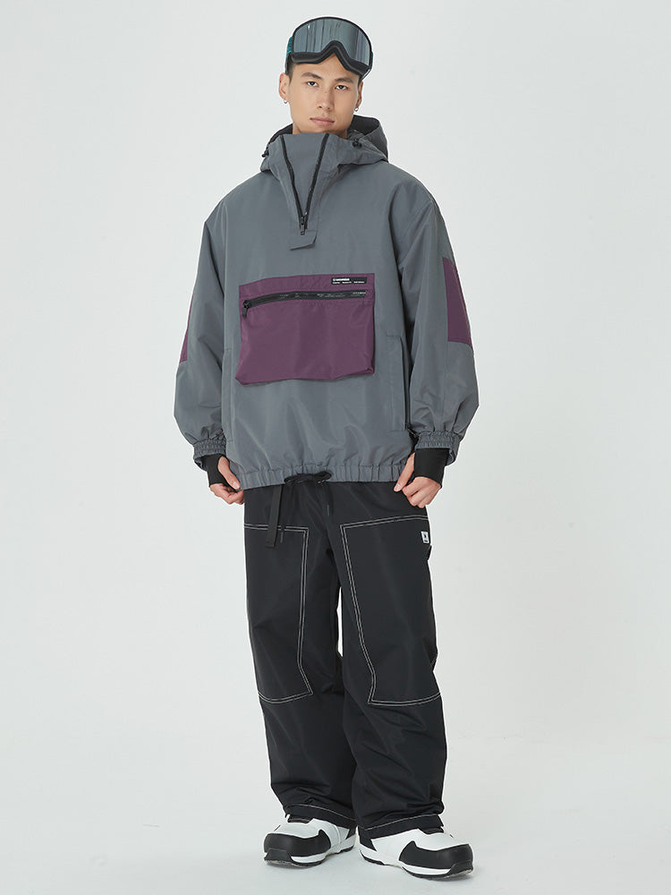 Men's Mountain Freerider Freestyle Ski Suit Baggy Snow Jacket & Pants ...