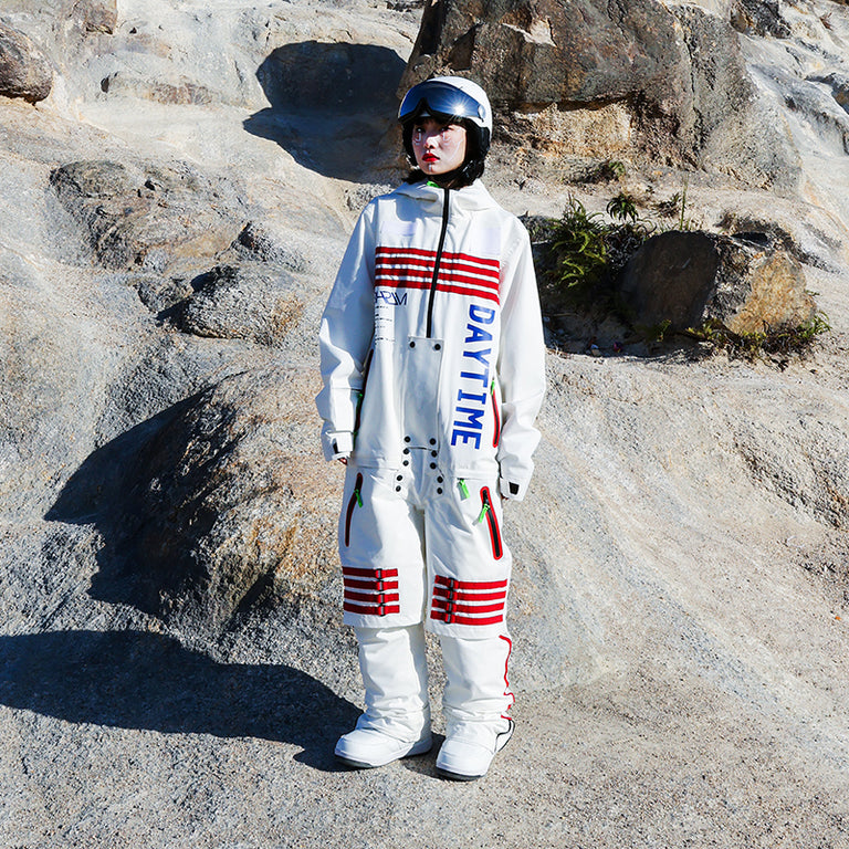 Men's PINGUP Nasa Space Station One Piece Snowboard Suits Ski Jumpsuit ...