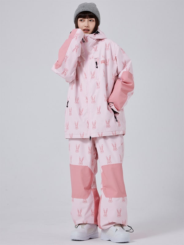 Women's Adorable Snow Rabbit Freeride Baggy Snowsuit Ski Suits ...