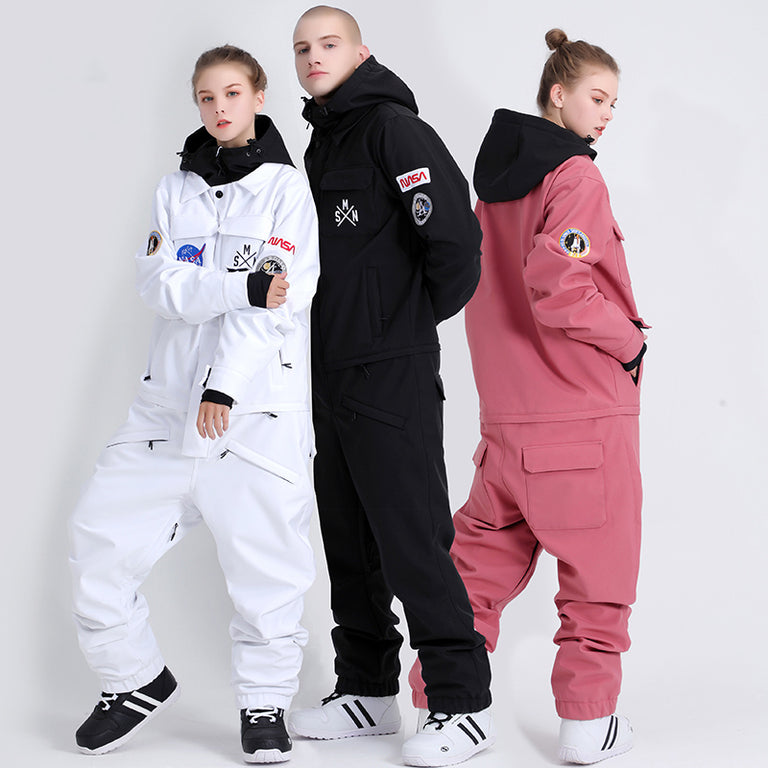 Women's SMN Nasa Ski Jumpsuit Slope Star Ski Suit Winter Snowsuits ...
