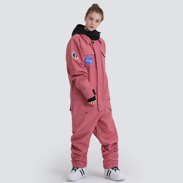Women's SMN Nasa Ski Jumpsuit Slope Star Ski Suit Winter Snowsuits ...