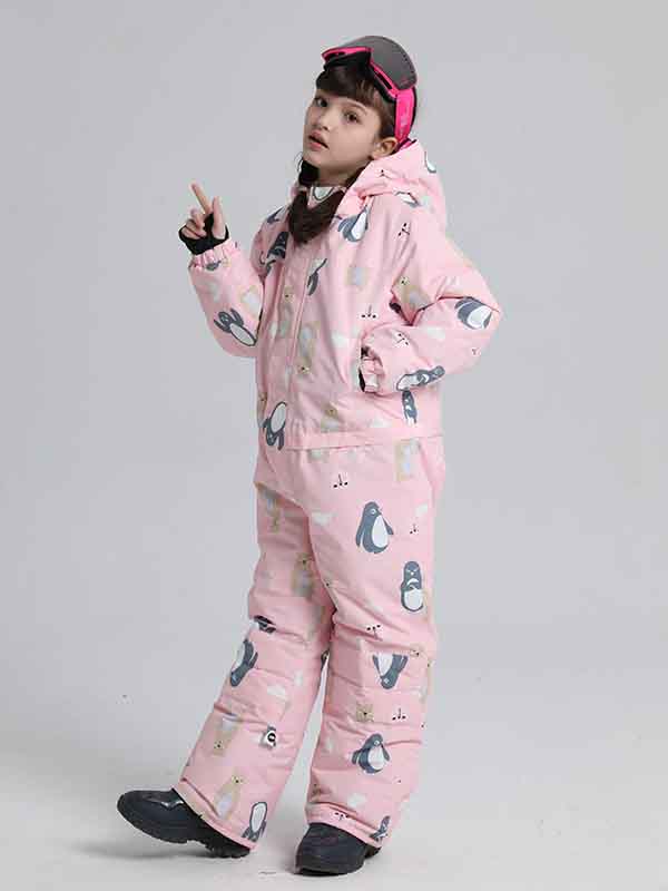 Boy & Girls Unisex Waterproof Cartoon Pattern One Piece Snowsuits ...