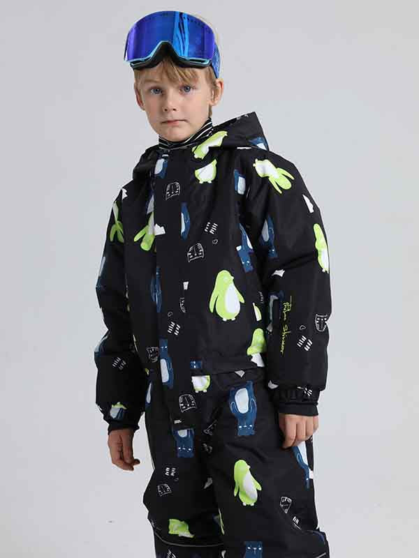 Boy & Girls Unisex Waterproof Cartoon Pattern One Piece Snowsuits ...