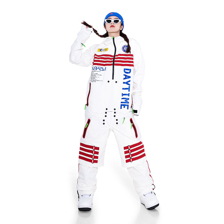 Men's PINGUP Nasa Space Station One Piece Snowboard Suits Ski Jumpsuit ...